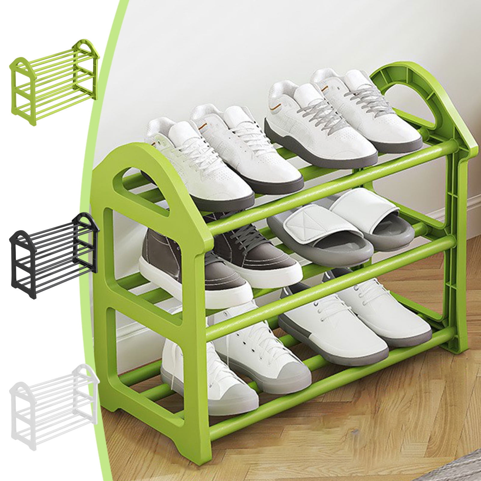 3 Tier Shoe Rack, Space Saving Shoe Organizer for Men Women Kids ...
