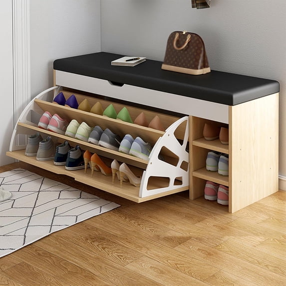 3-Tier Shoe Storage with Flip Drawer,Entryway with Shoe Storage,Shoe ...