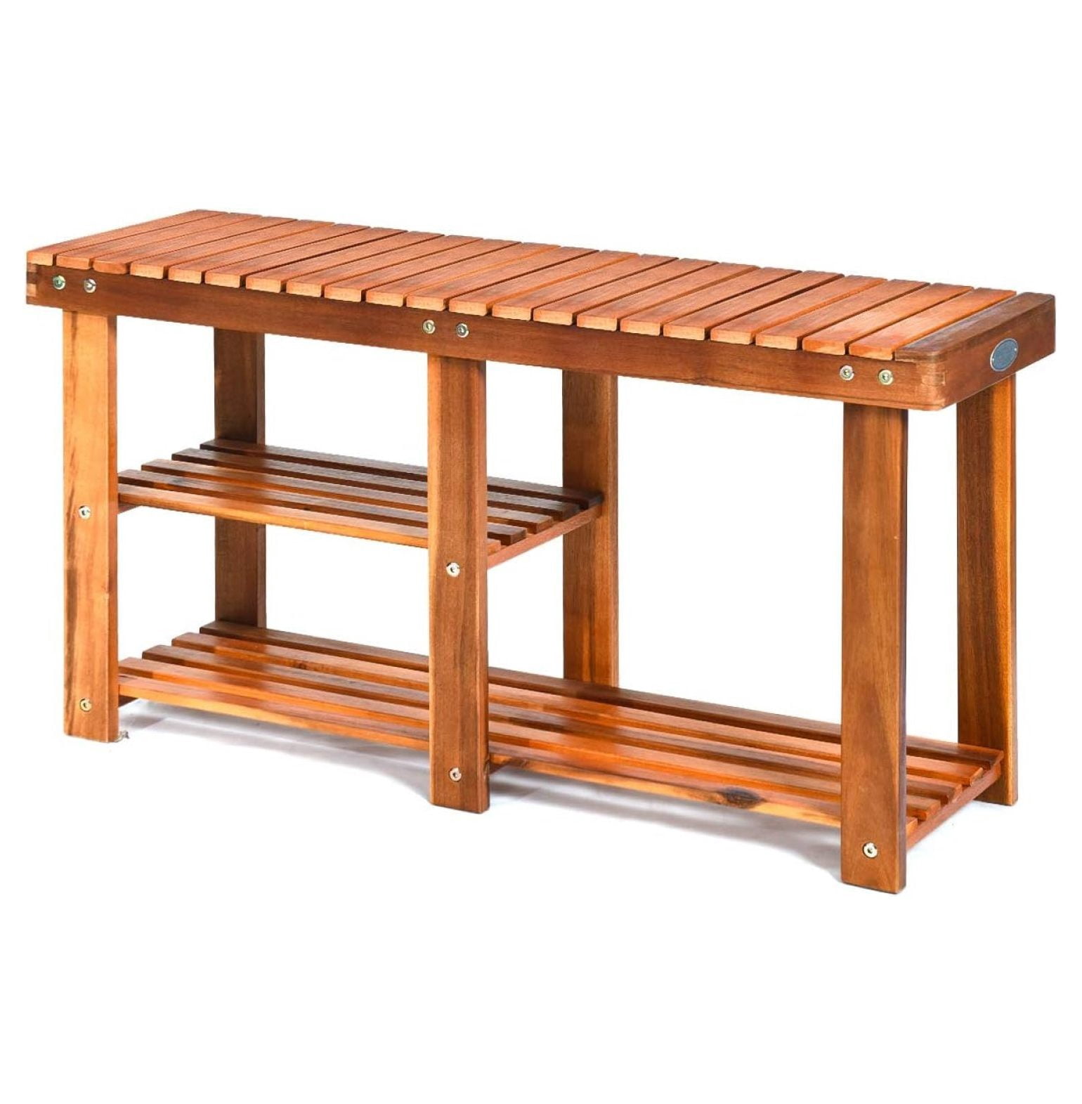 3-Tier Shoes Rack Bench, Entryway Storage Bench Shoes Organizer with ...