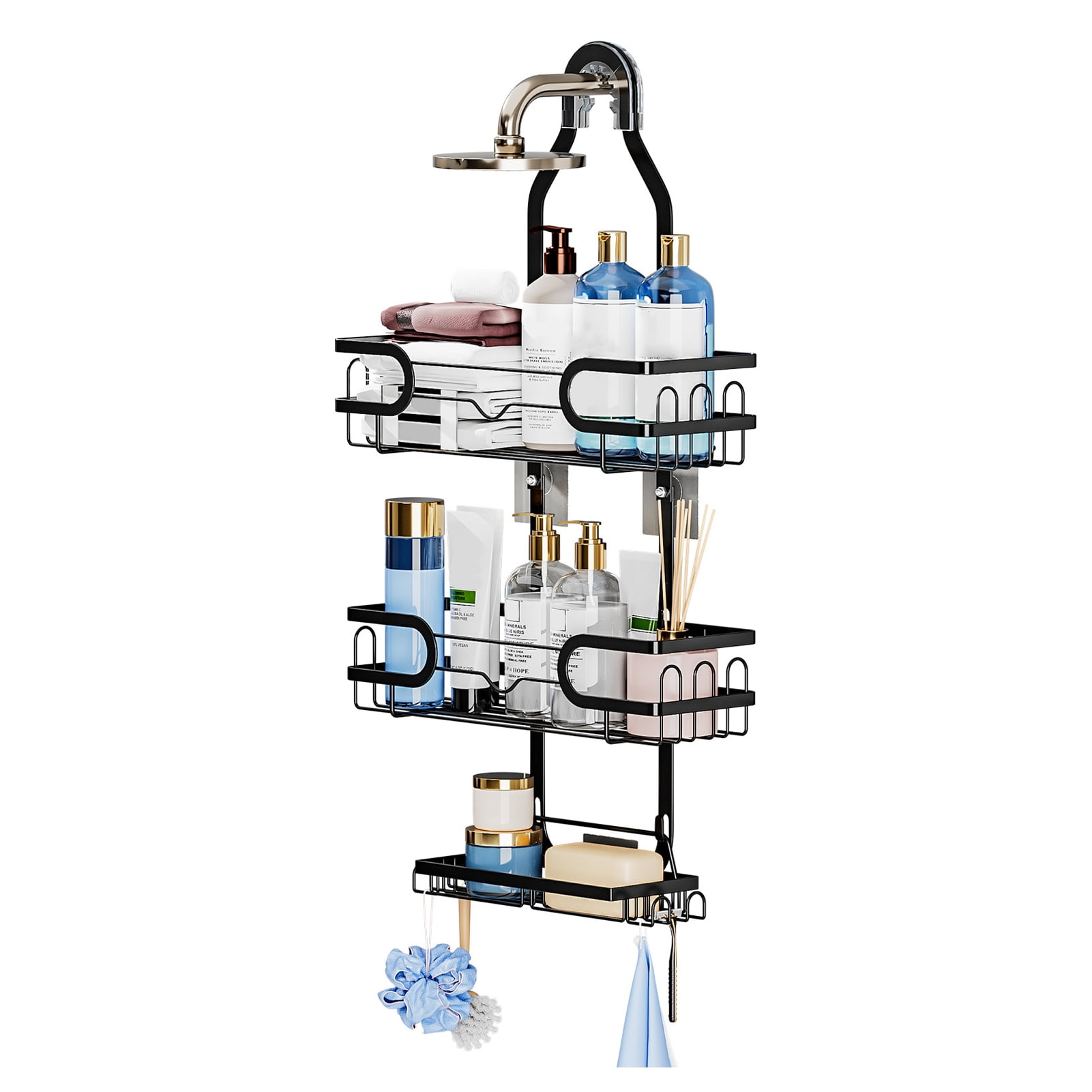 3 Tier Shower Caddy Easy Installation Shower Hanging Organizer Large ...