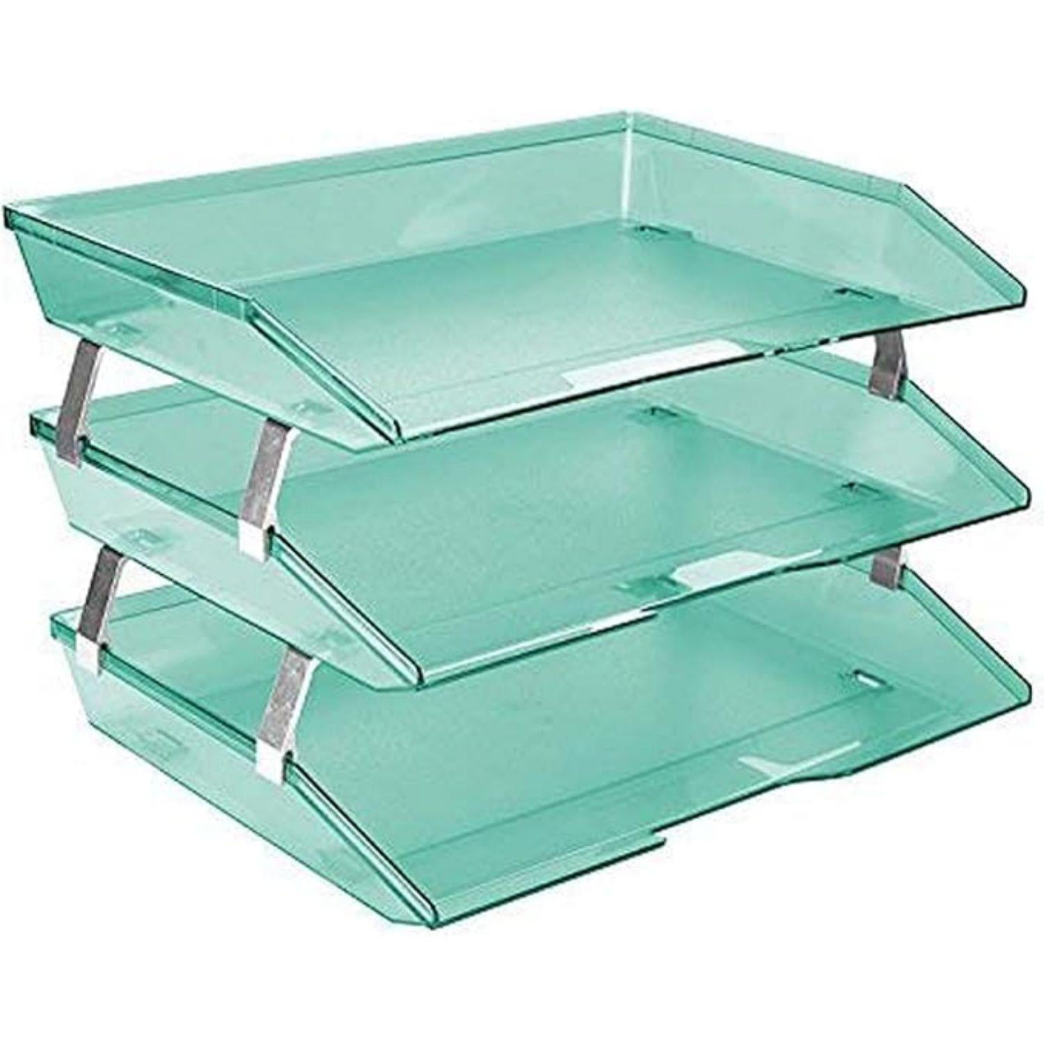 3 Tier Side Load Letter Tray Facility, Desktop File Organizer, A4 ...