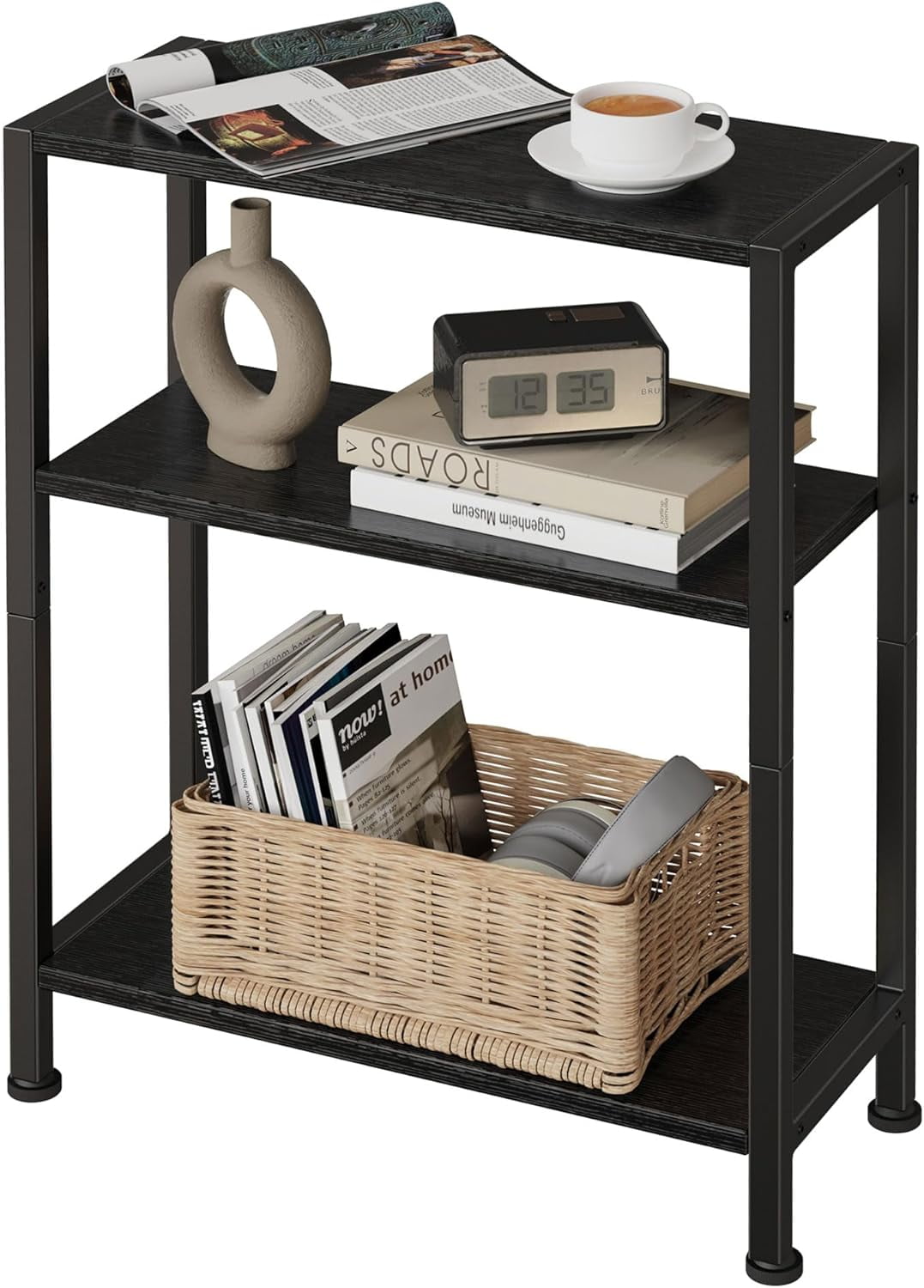 3-Tier Side Table, Small EndTable, Sofa SideTable for Narrow Spaces ...