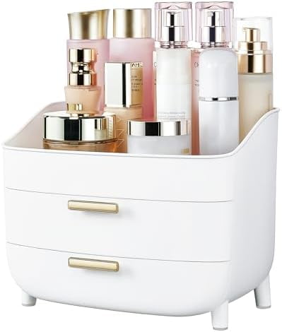 3-Tier Skincare Makeup Organizer with Drawers for Vanity and Bathroom ...