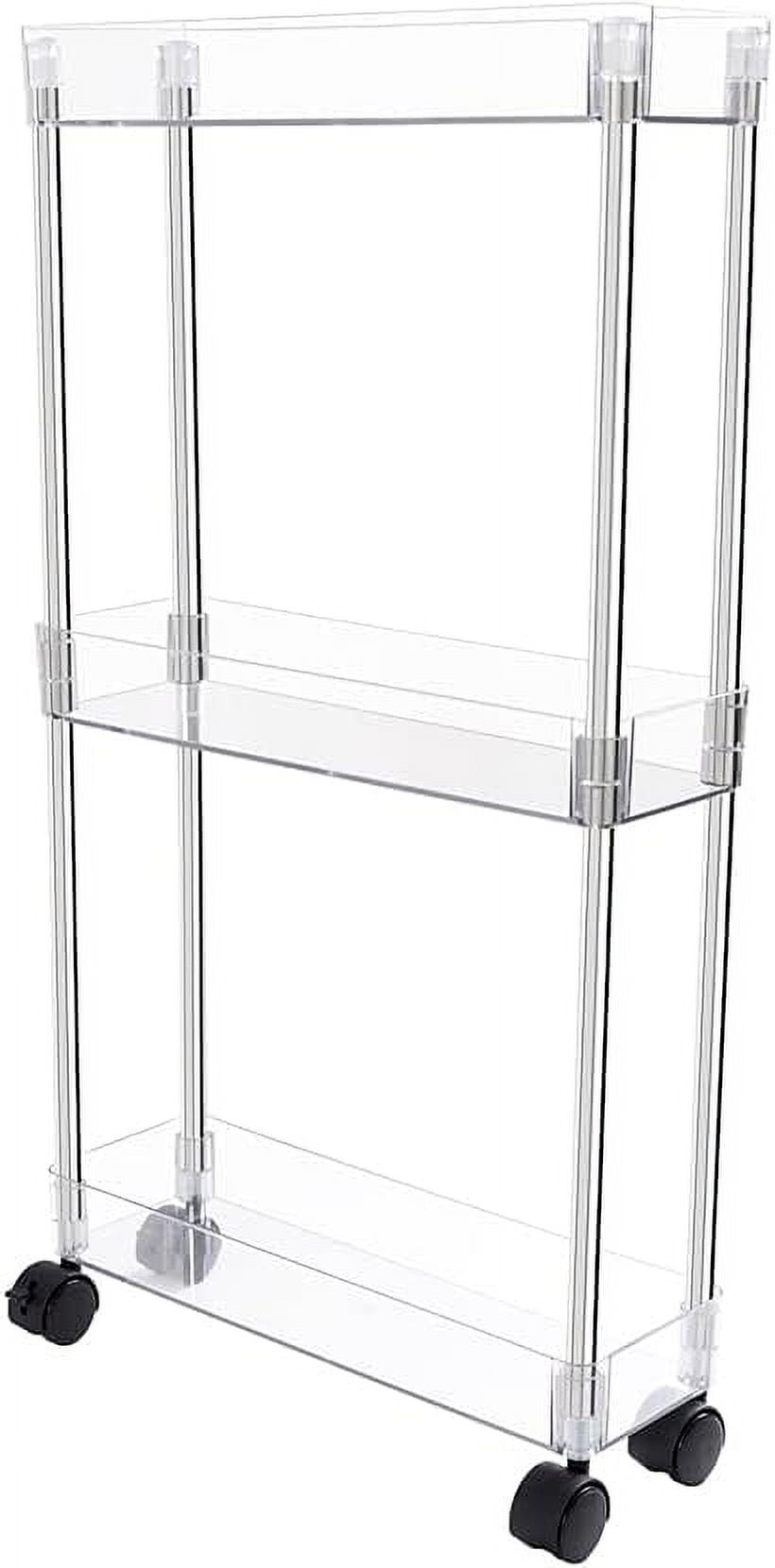 3-Tier Slim Storage Cart Mobile Shelving Unit Organizer Slide Out ...