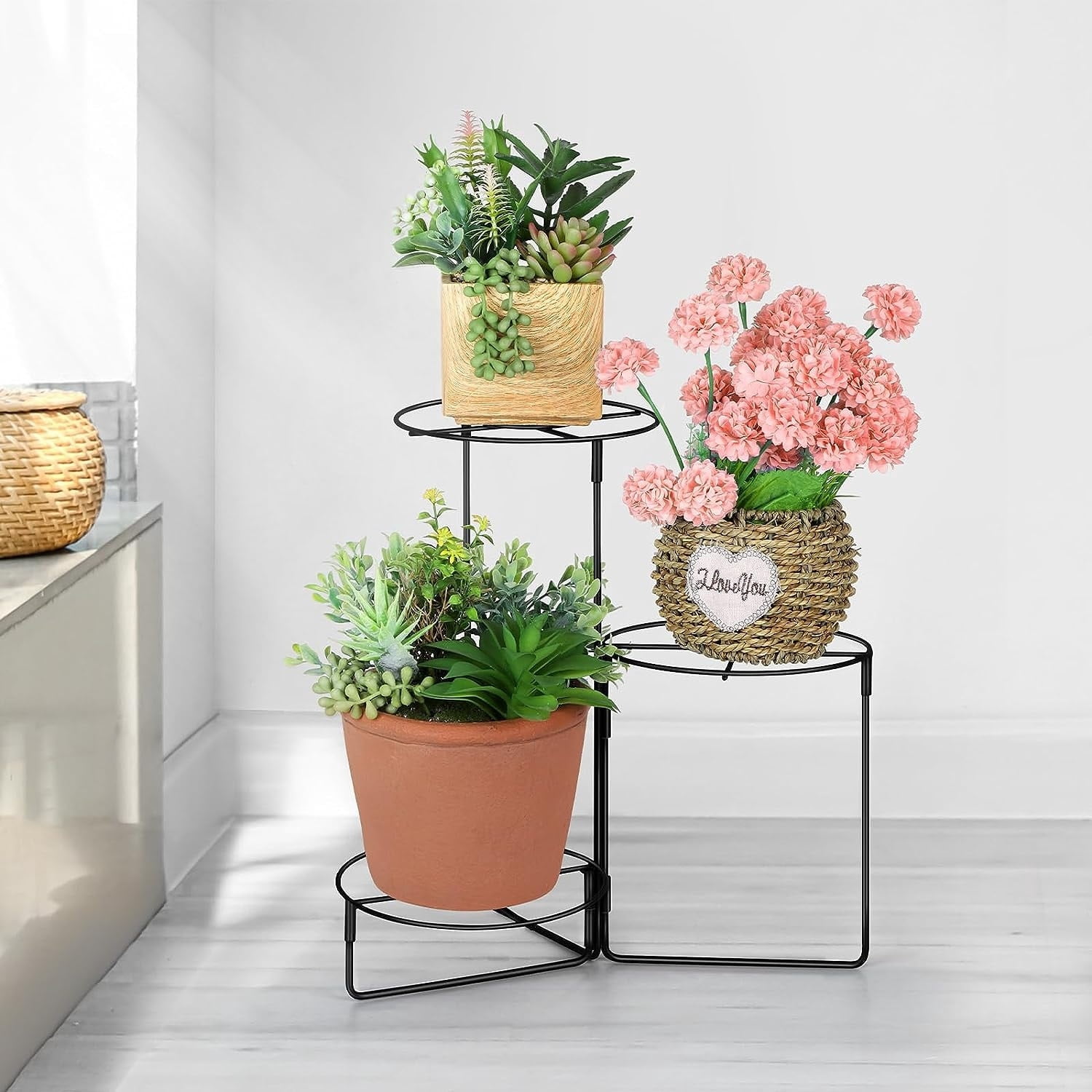 3 Tier Small Metal Plant Stand 2PCS - Walmart.com