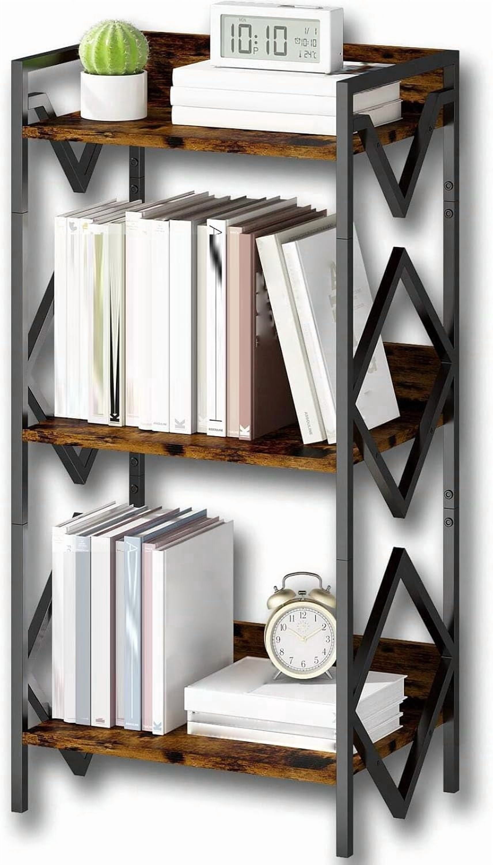 3-Tier Small Metal Shelving for Small Space,Sturdy Steel Storage ...