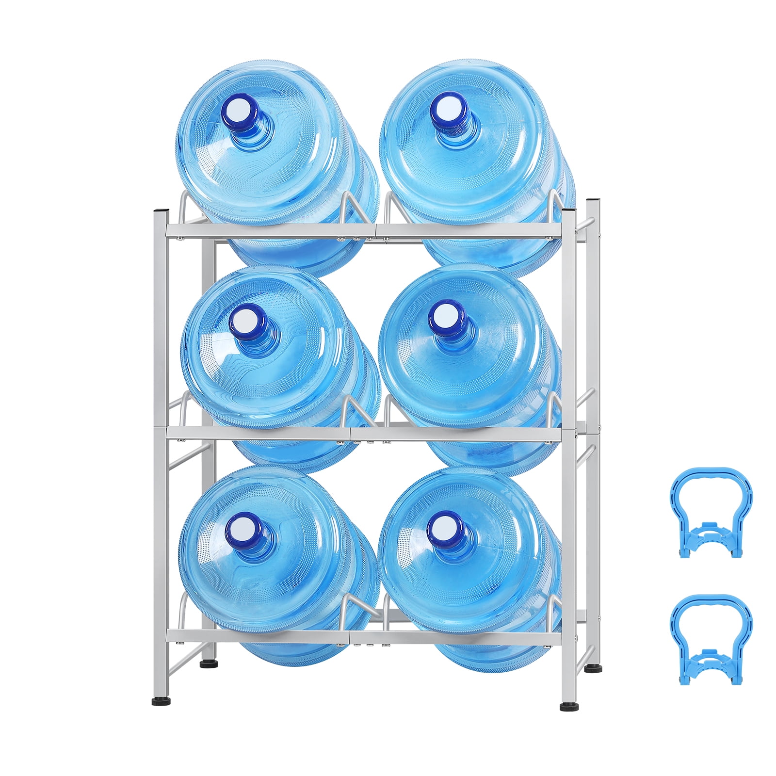 3-Tier Square Tube Double-Draining Bucket Rack (Satin Silver) - Walmart.com