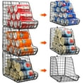 "Cosrack 3-Tier Stackable Can Organizer, Metal Wire Basket, Black, 12 ...