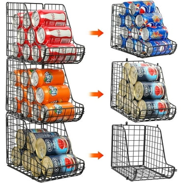 X-cosrack 2-Tier Stackable Can Rack Organizer, Food Storage Shelf for ...