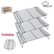 PinkSheep 3 Tier Foldable Wire Stacking Kitchen Baking Racks, Stainless ...