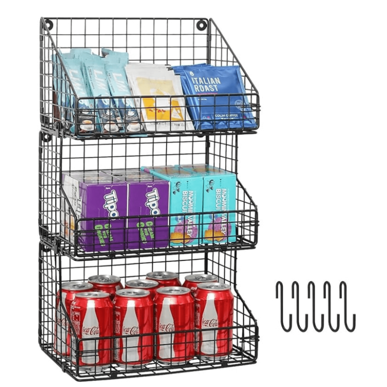 3-Tier Stackable Detachable Snack Organizer (Large Size), Countertop ...