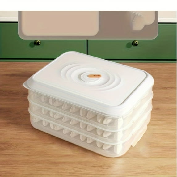 3-Tier Stackable Frozen Food Storage Container with Leakproof ...