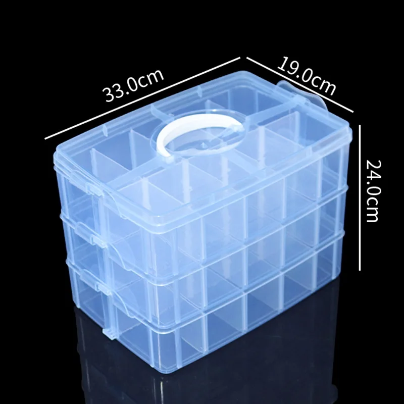 3-Tier Stackable Lego Storage Boxes Clear Plastics Adjustable ...