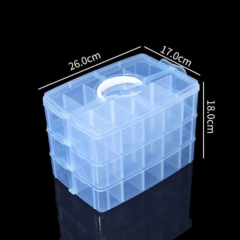 3-Tier Stackable Lego Storage Boxes Clear Plastics Adjustable ...
