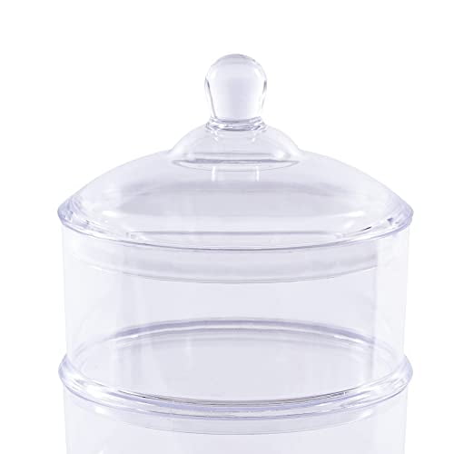 3-Tier Stackable Plastic Candy Jar with Lid Premium Acrylic Plastic BPA ...