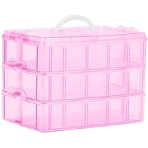 Casewin 3-Layer Things & Crafts Storage Box with 30 Adjustable ...