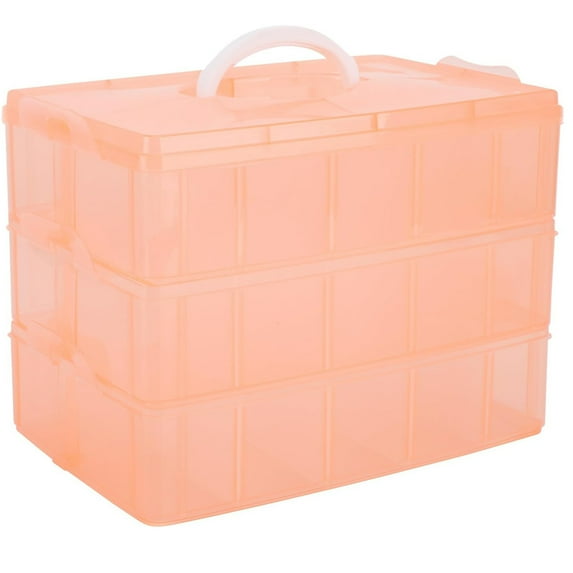 3-Tier Stackable Storage Container Box with Dividers-30 Compartments ...