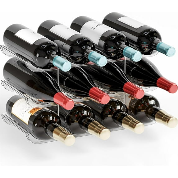 3 Tier Stackable Wine Racks Countertop,Sturdy and Durable Wine Rack ...