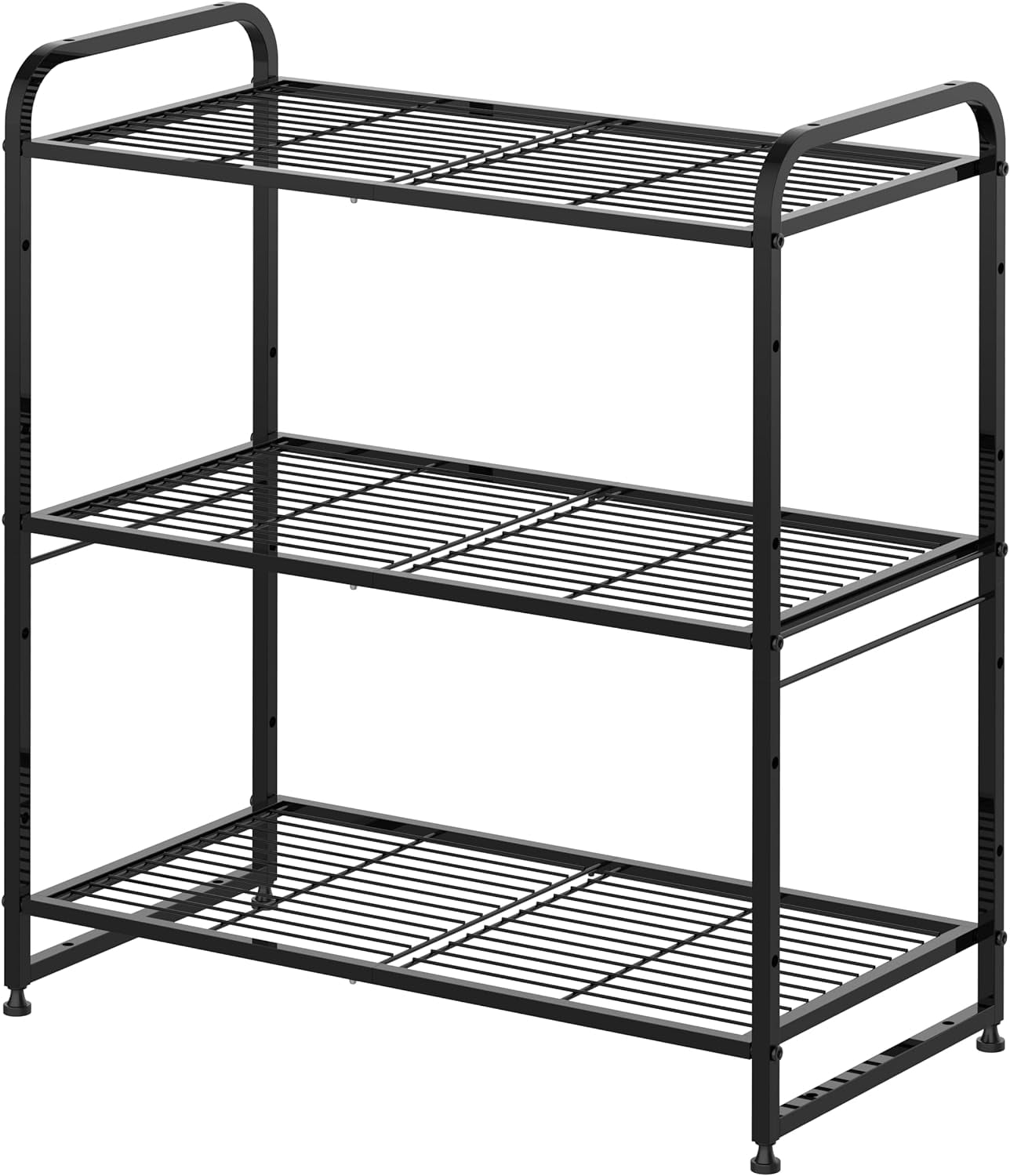3-Tier Stackable Wire Shelving Unit Storage Rack, Expandable ...