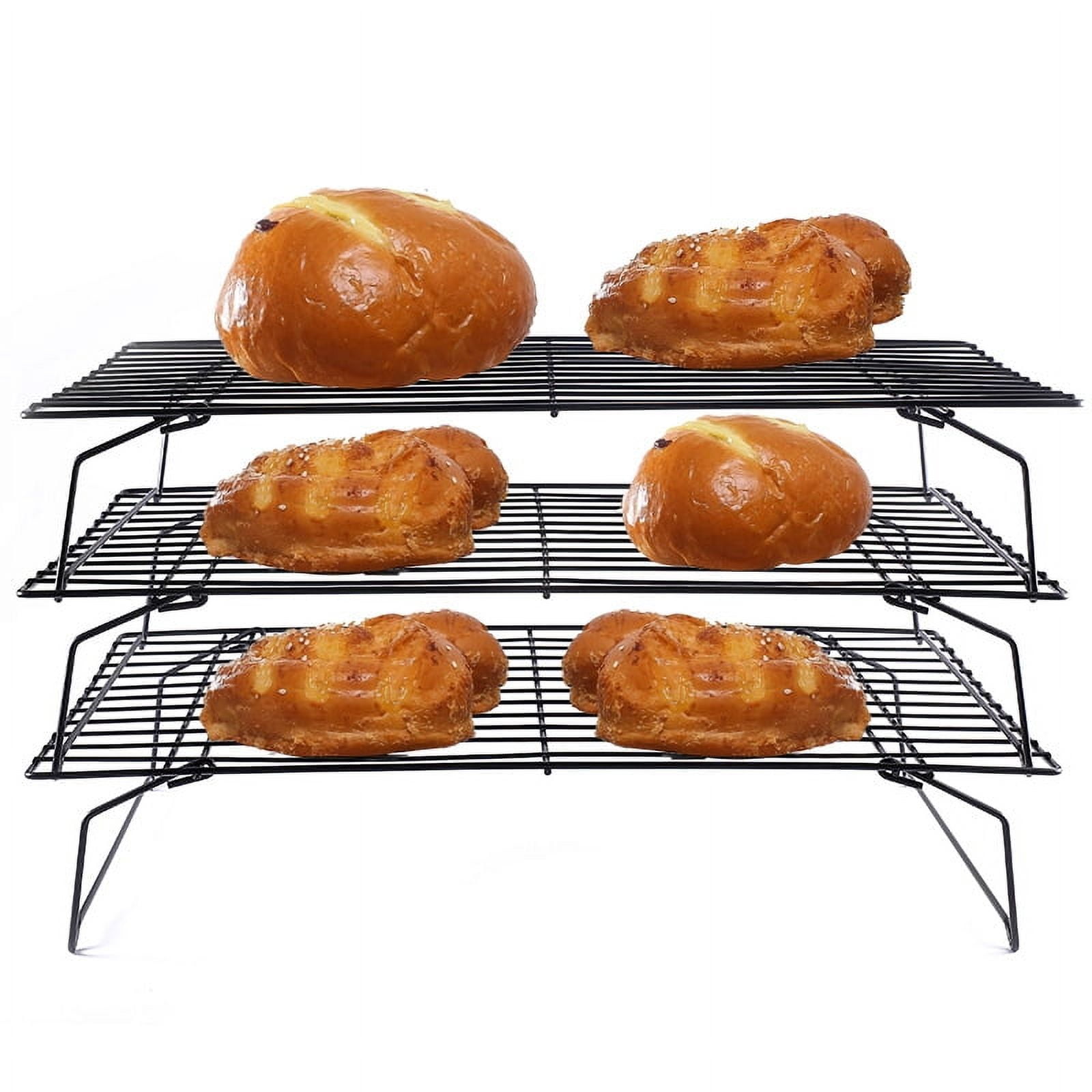 3-Tier Stainless Steel Non Stick Wire Grid Baking Tray Cake Cooling ...