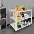3 Tier Stainless Steel Utility Serving Storage Rolling Car Shelf ...