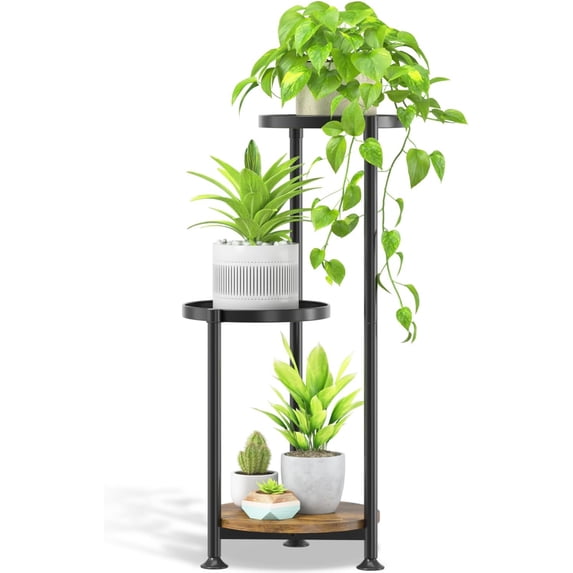 3 Tier Stand Indoor Outdoor, 10in Wide Tiered Tall Flower Pot Holder ...