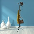 3-Tier Standing Metal Coat Rack TeqHome 12 Hooks Coat Rack Stand ...