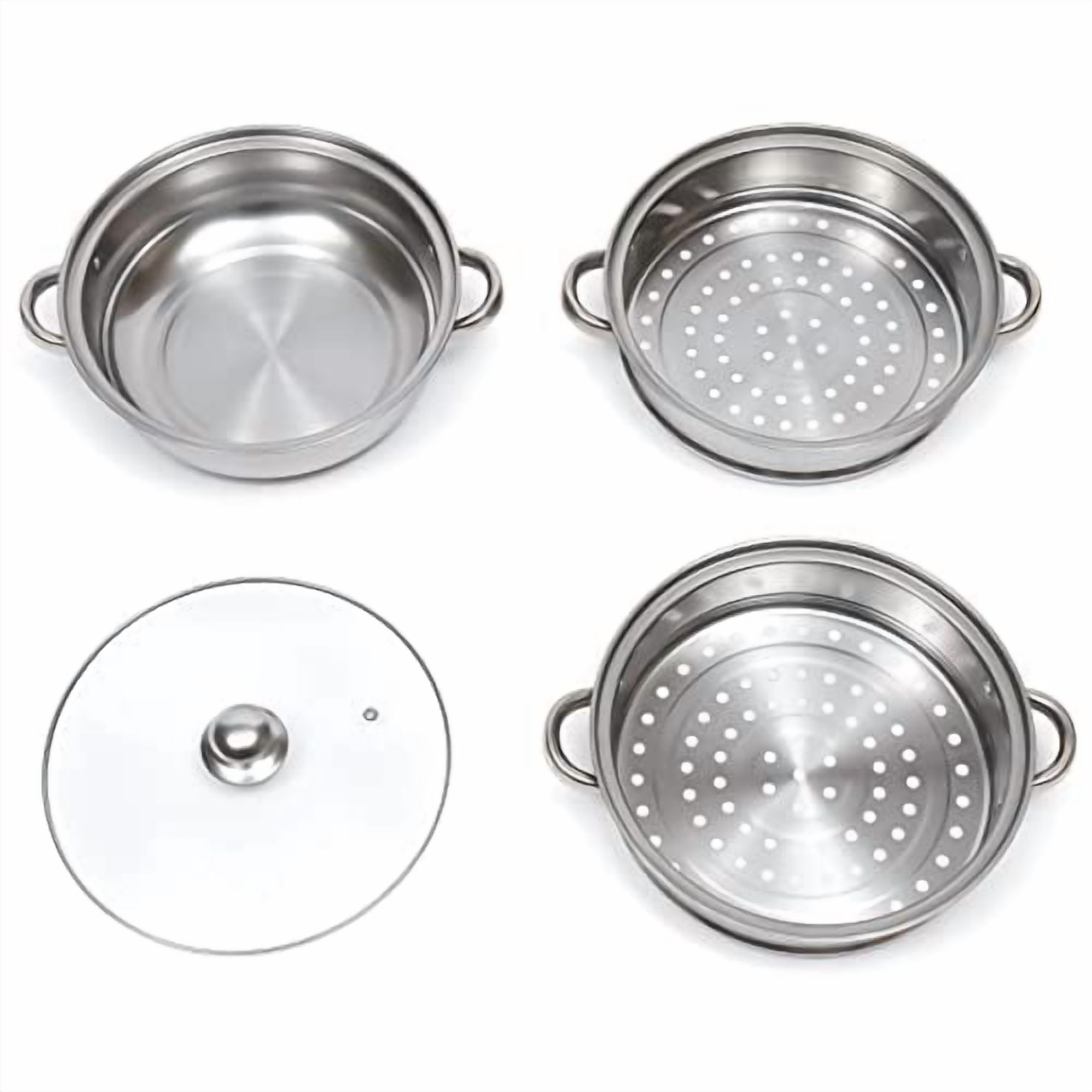 3 Tier Steamer 3-Layer Stainless Steel Steamer Cooker Steam Pot Set Pan ...