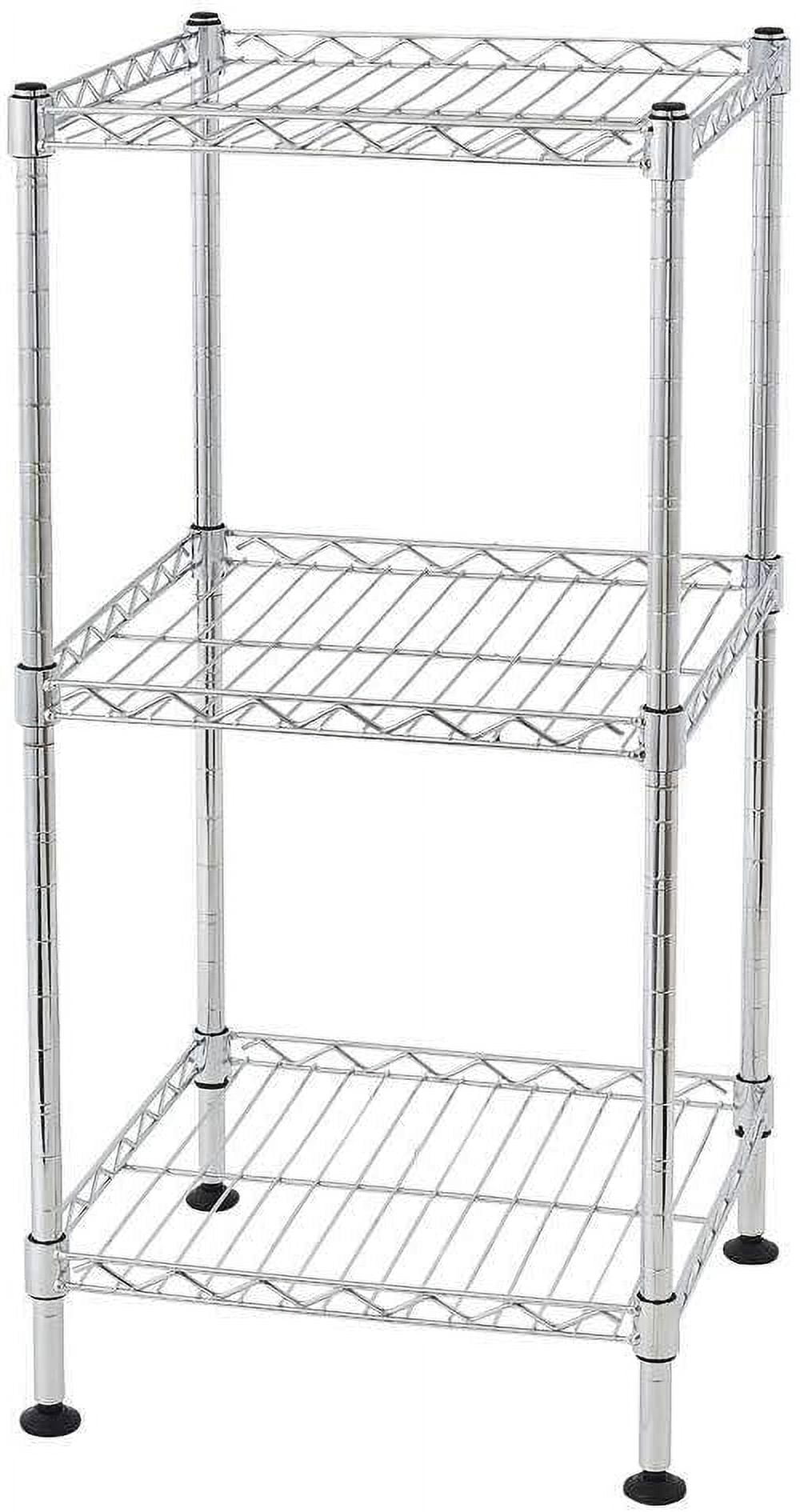 3-Tier Steel Wire Shelving Tower,Wire Shelving Metal Storage Rack ...
