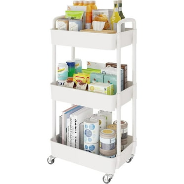 Walmart 3 Tier Movable Storage Cart with Heavy Duty Wire Shelves for ...