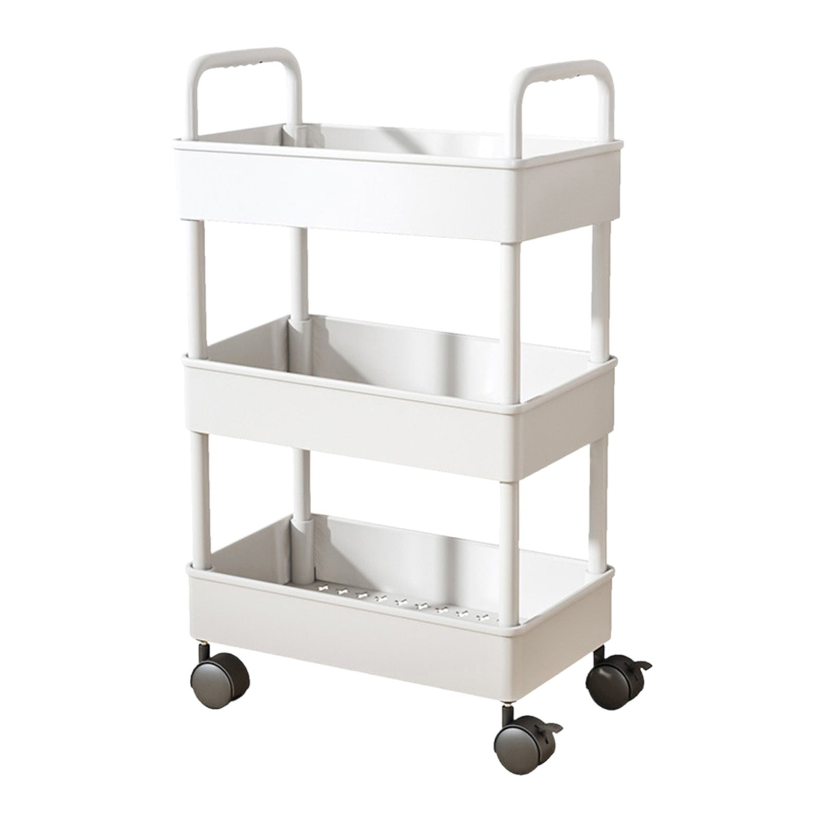 3-Tier Storage Cart,Multifunction Utility Rolling Cart Kitchen Storage ...