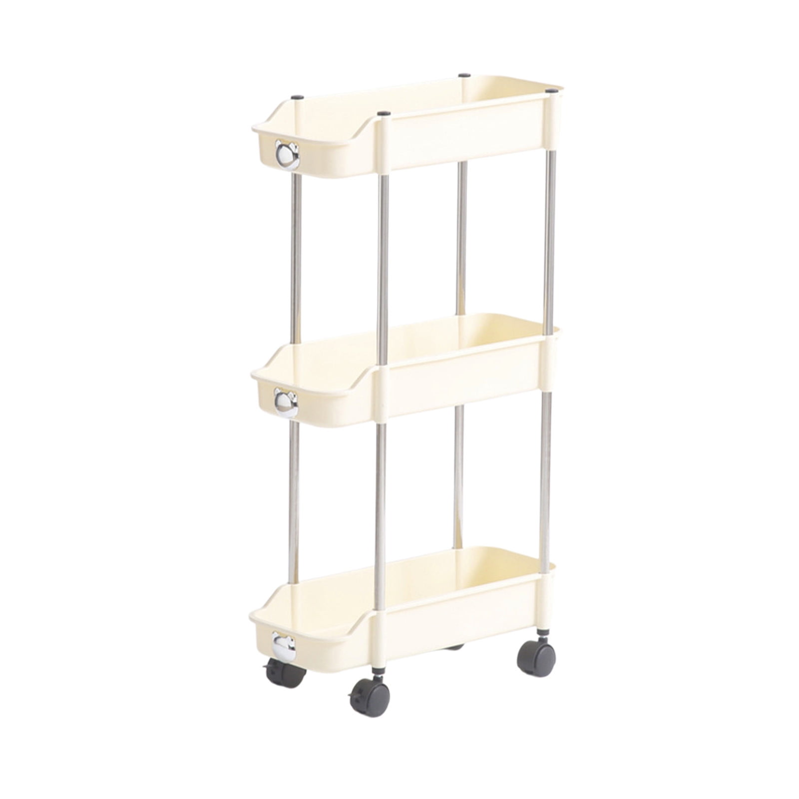 3 Tier Storage Rack Multi Layer Storage Cart Mobile Storage Rack with ...