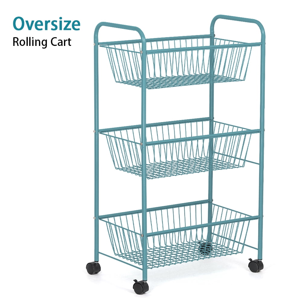 3-Tier Storage Shelf Blue Organizer Rack - Walmart.com
