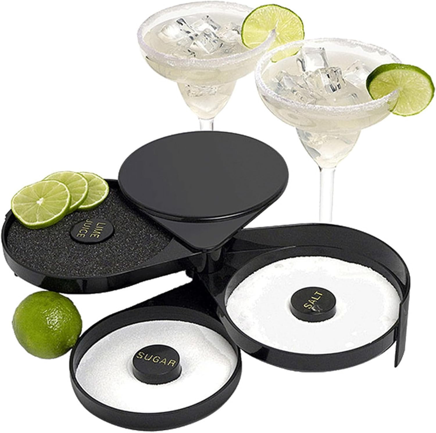 3 Tier Sugar Salt Rim, Margarita Salter Bar Accessories, Triple ...