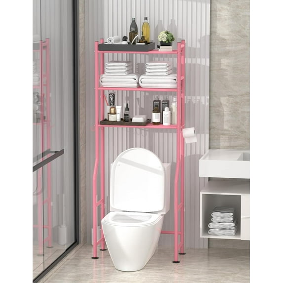 3-Tier Over The Toilet Storage, Freestanding Metal Bathroom Shelves ...