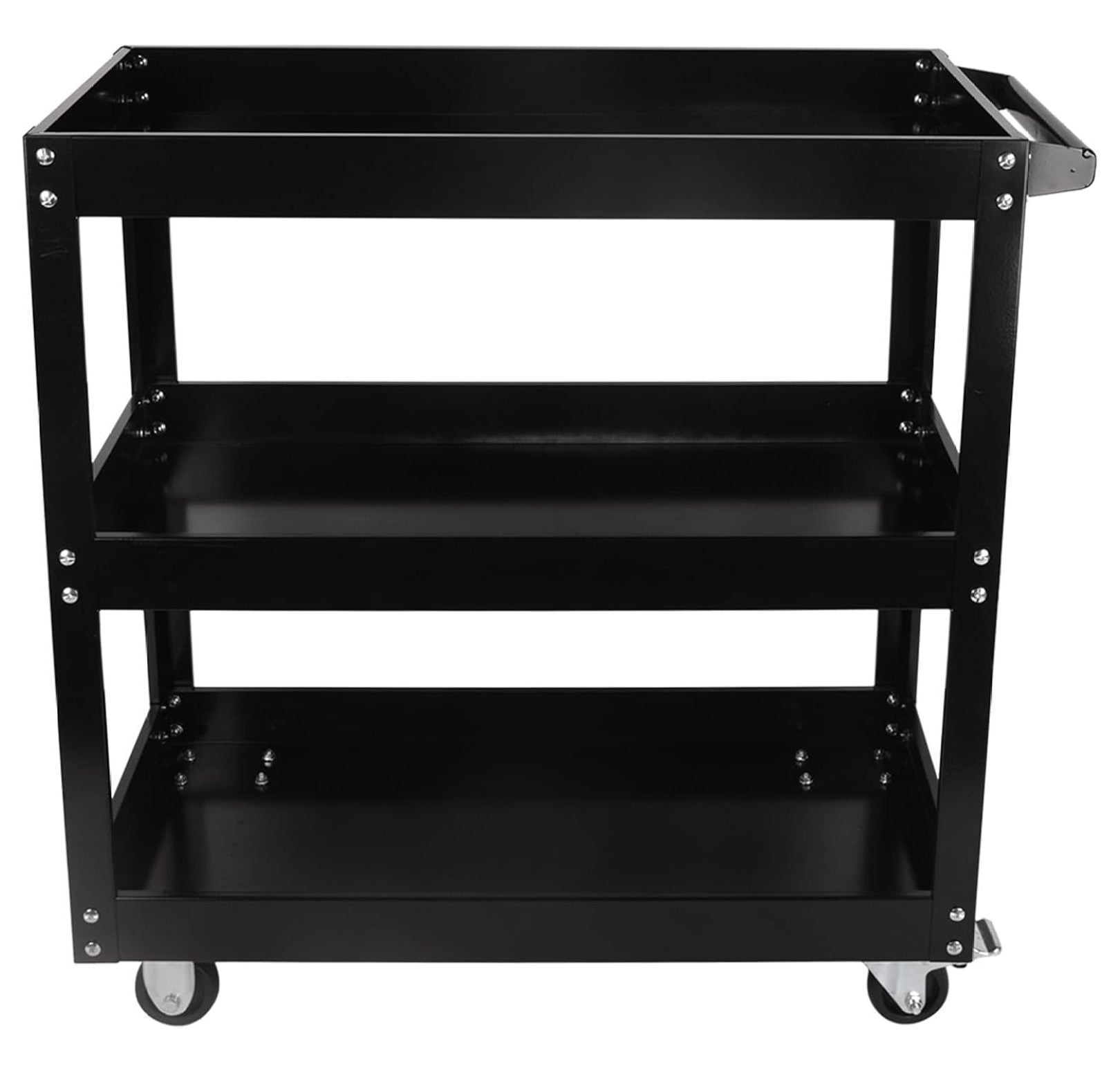 3-Tier Tool Cart, 3 Shelves Rolling Carts with Brake Wheels, 330lbs ...