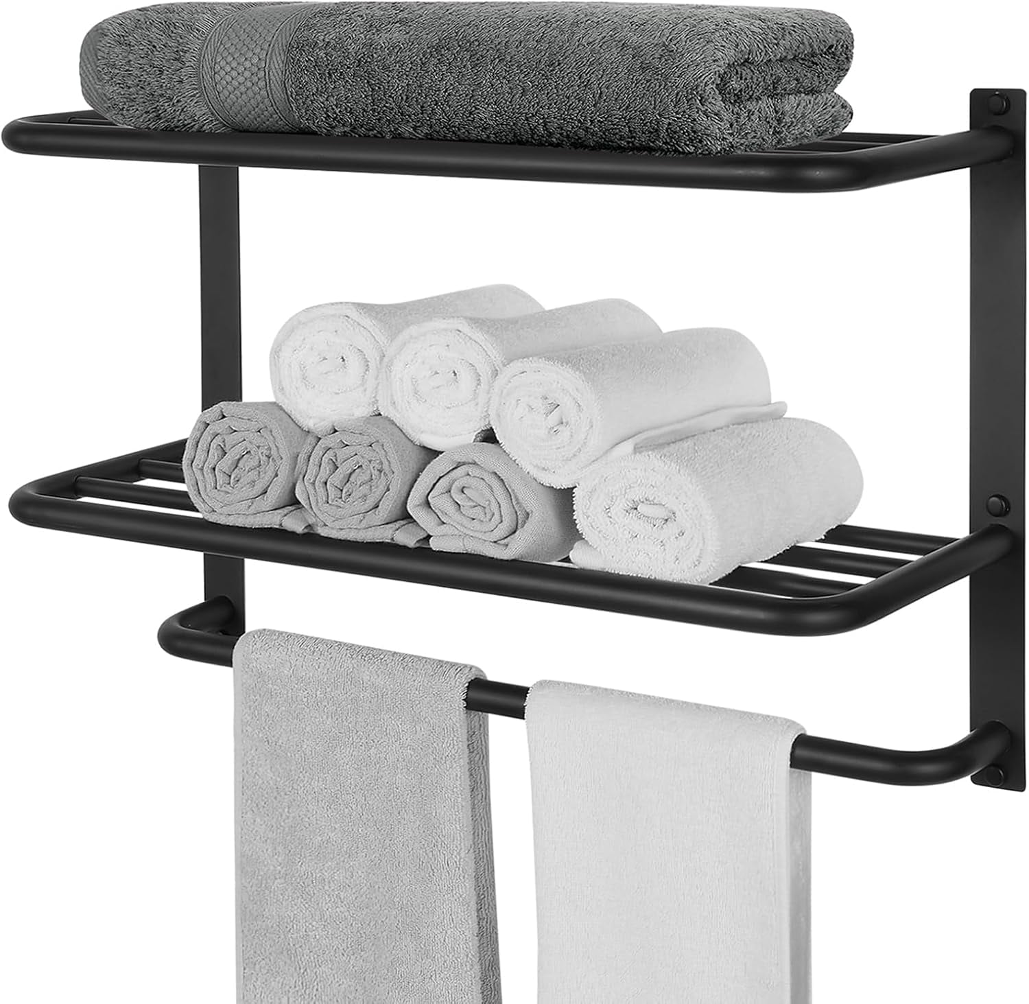 3-Tier Towel Rack for Bathroom, 22 Inch Tower Holder with Bars, SUS 304 ...