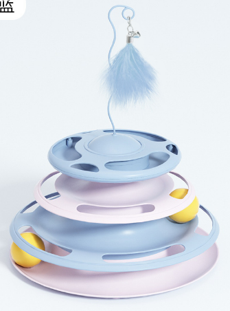 3 Tier Tower Interactive Ball Toy WIth 2 Moving Balls And Leaky Food ...