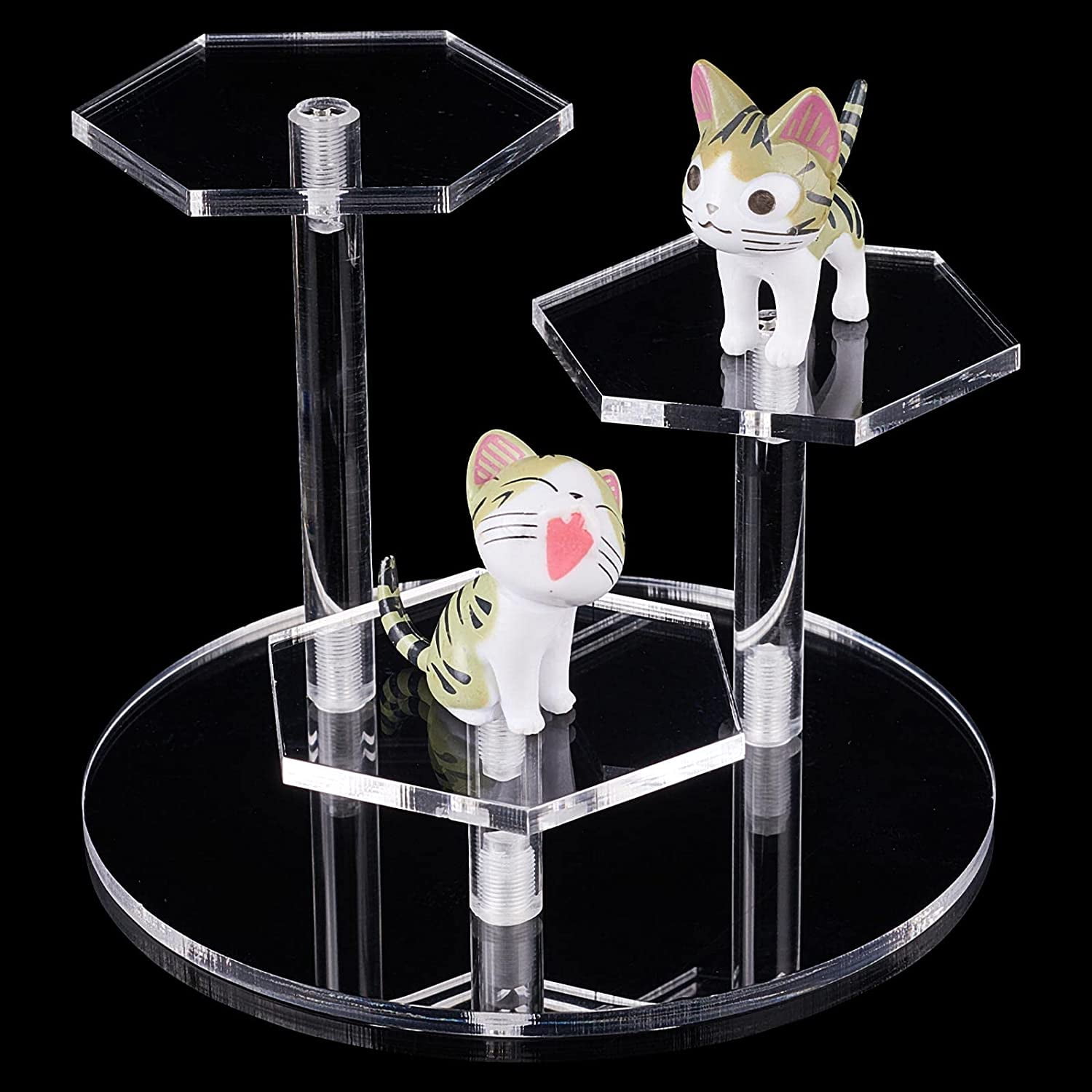 3-Tier Transparent Acrylic Model Toy Assembled Holders Action Figure ...