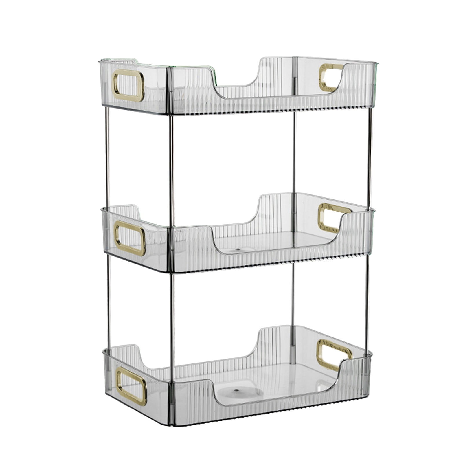 3-Tier Transparent Desktop Shelf Organizer - Japanese Style Household ...
