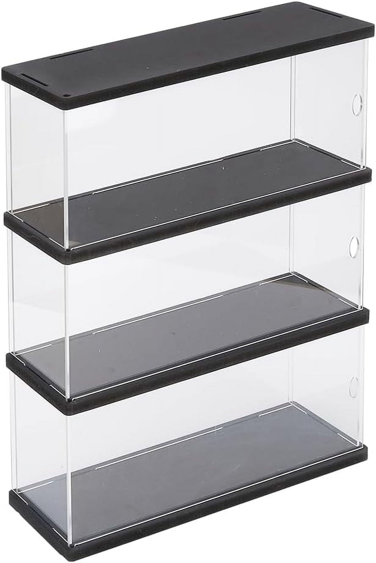 3-Tier Transparent Display Case Acrylic Display Risers Stand with Door ...