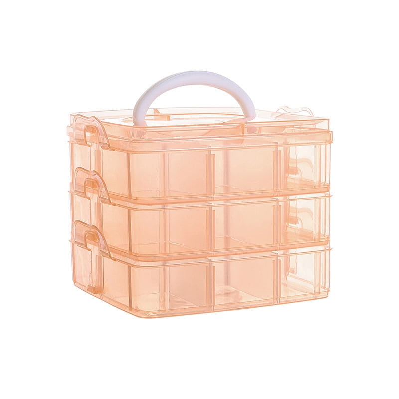 3-Tier Transparent Plastic Storage Container box Stackable Organizer ...