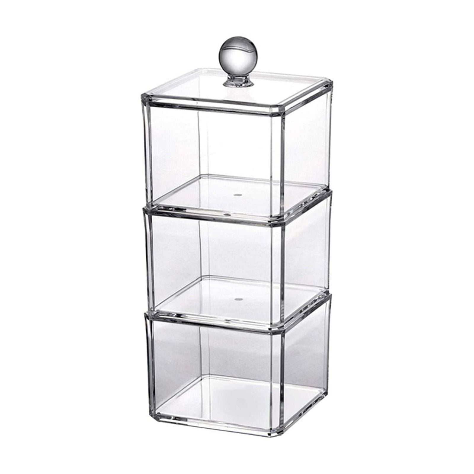 3-Tier Transparent Storage Organizer with Lid for Hair Accessories ...