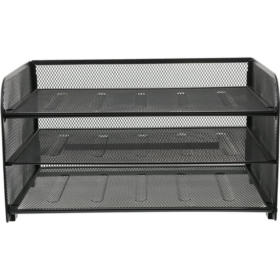 GOOHOCHY Black Metal Desktop Document Holder for Organizing Papers and ...