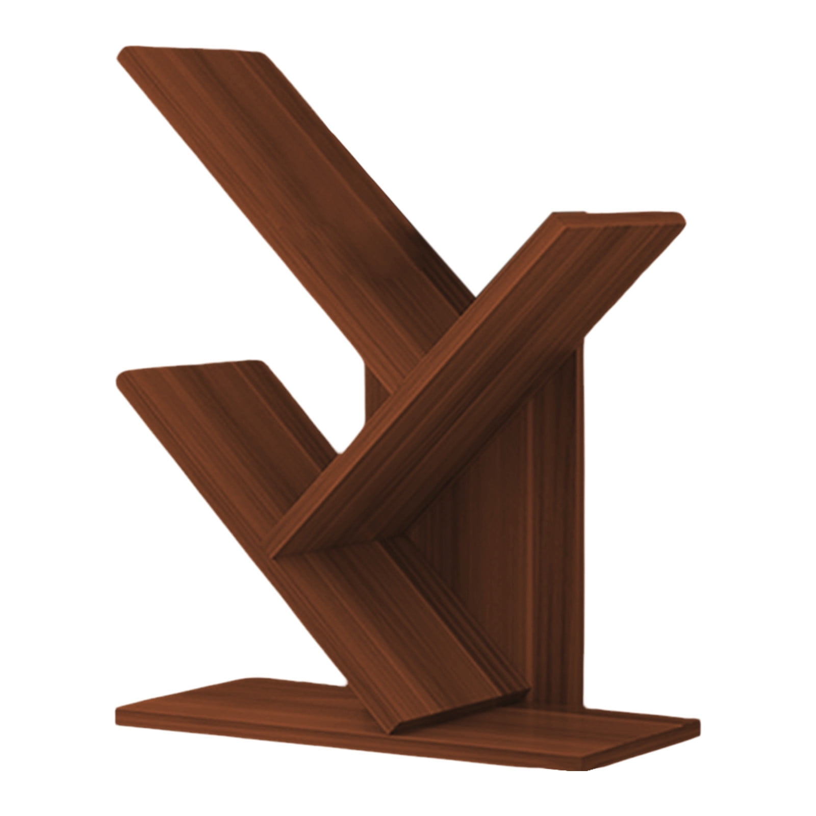 3 Tier Tree Book Shelf Small Desktop Bookshelf Wood Bookcase Desk ...