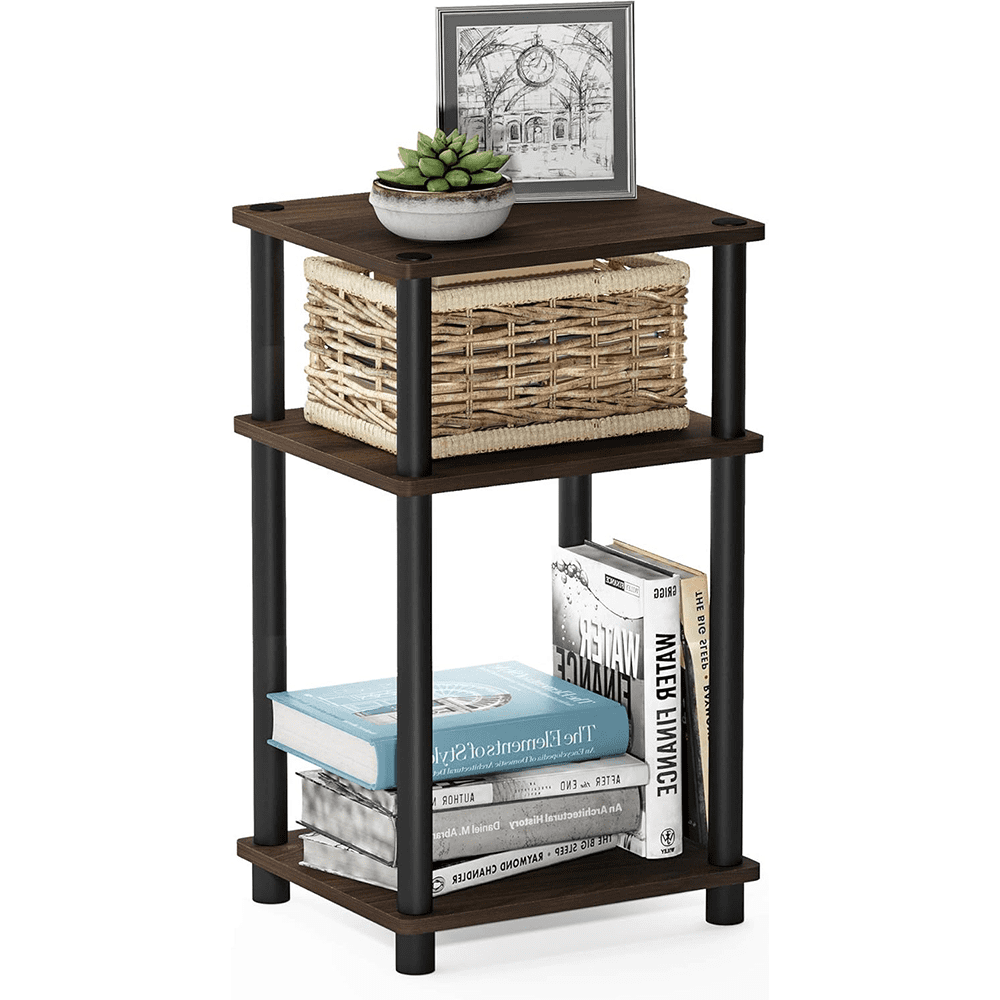 3-Tier Turn-N-Tube End Table,Bedside Table,Night Stand with Plastic ...