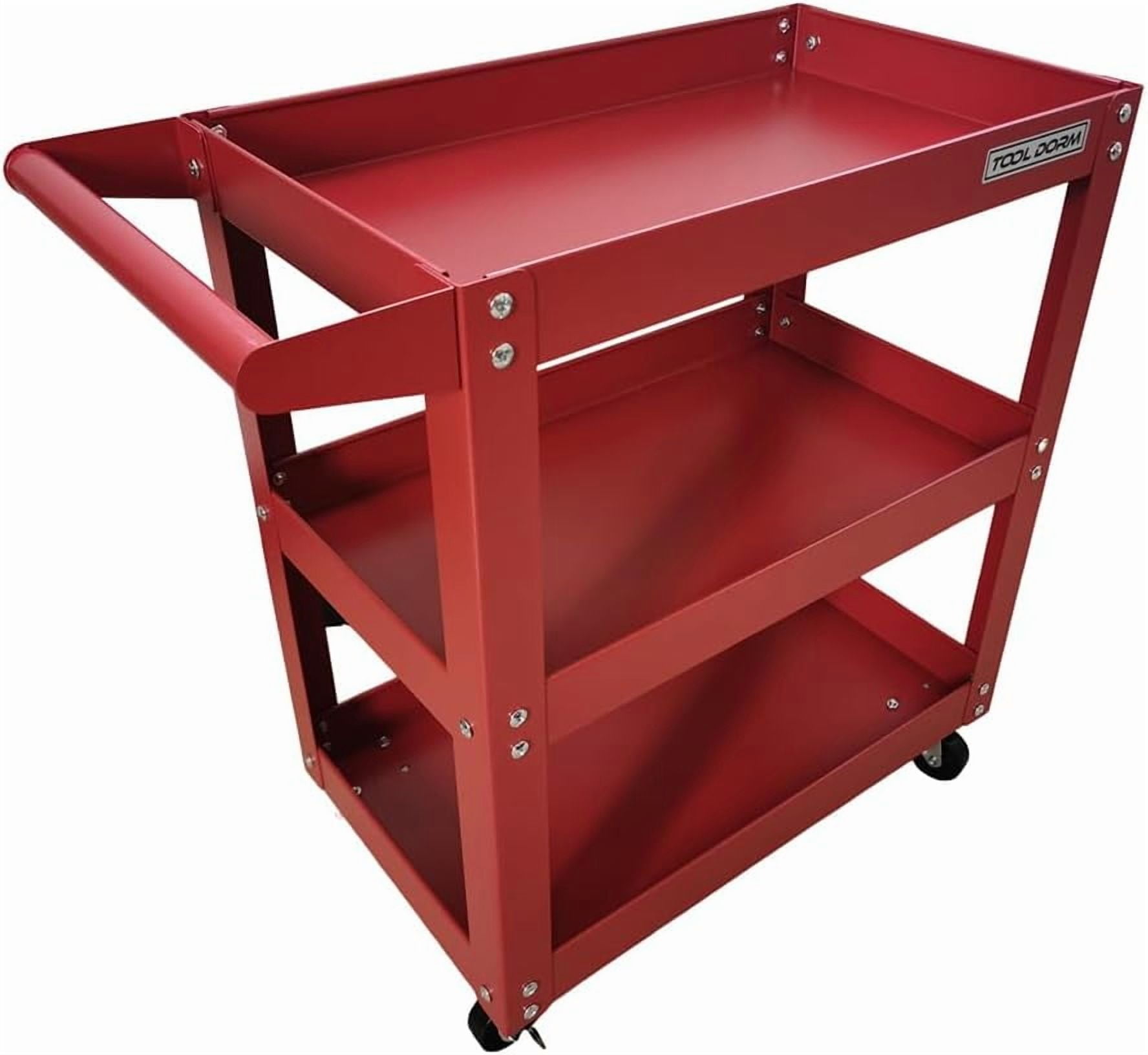 3-Tier Utility Cart,3 Shelves Rolling Carts with Brake Wheels,300lbs ...