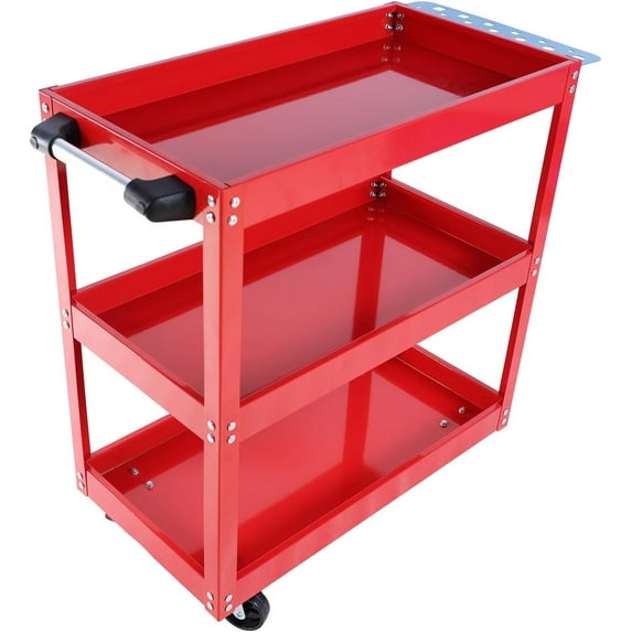 3-Tier Utility Cart,3 Shelves Rolling Carts with Brake Wheels,450lbs ...