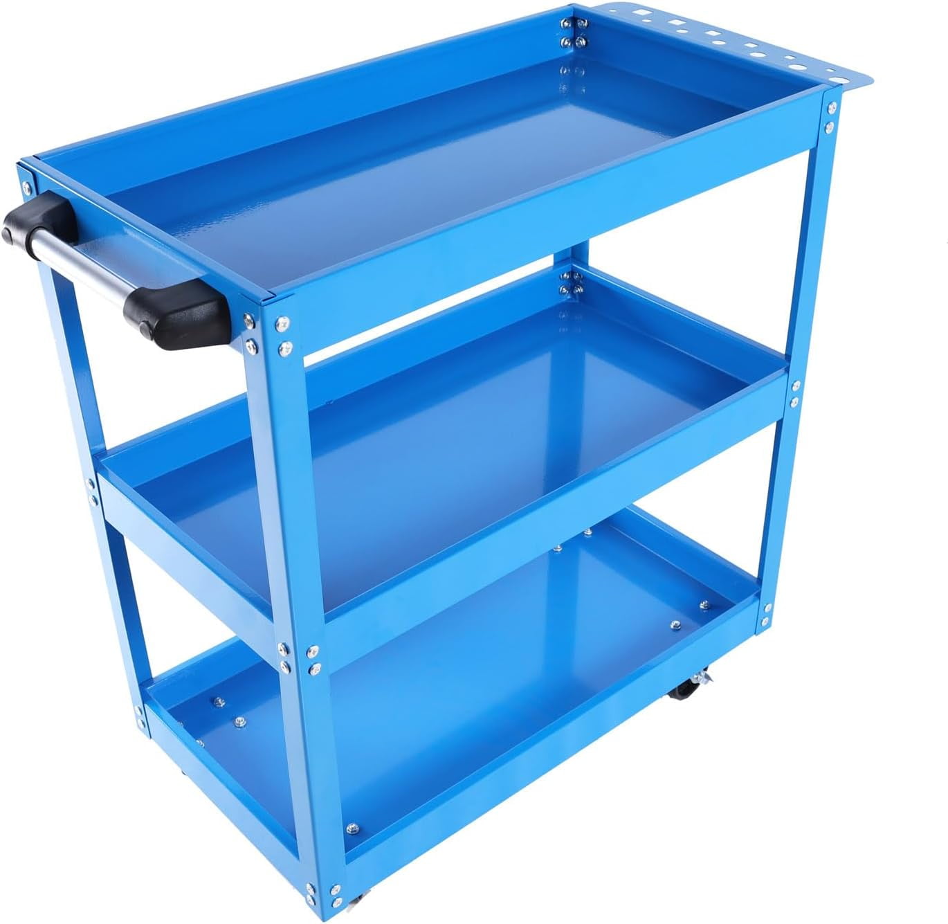 3-Tier Utility Cart,3 Shelves Rolling Carts with Brake Wheels,450lbs ...