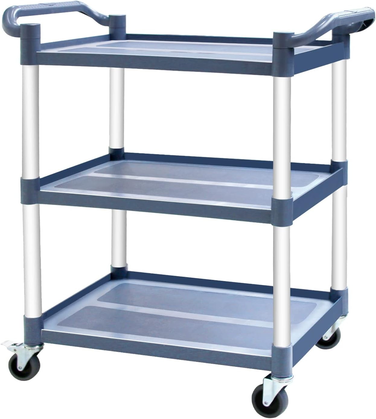 3-Tier Utility Cart With Wheels, Heavy Duty Rolling Restaurant Cart ...